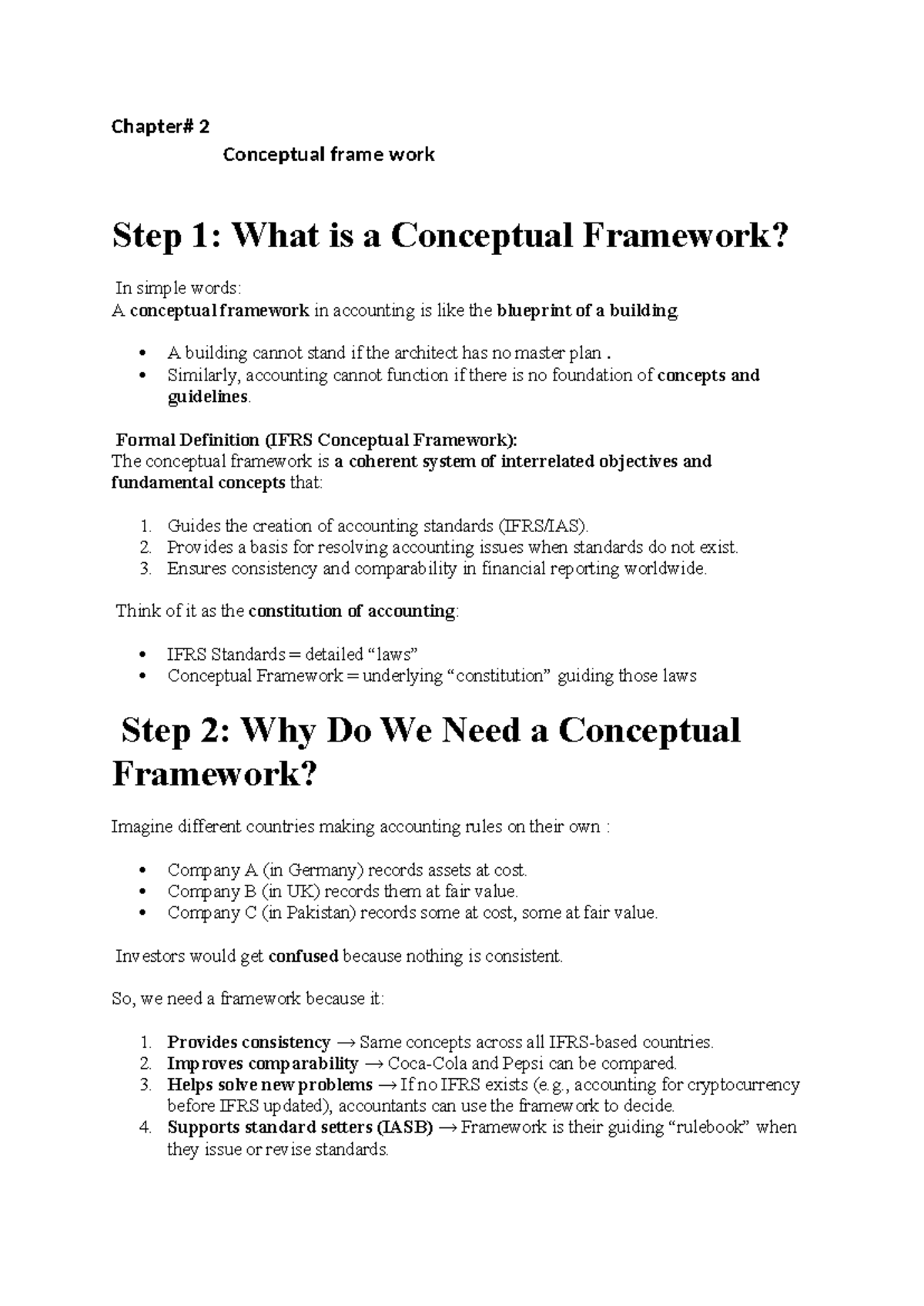 Chapter 5 & 10: Understanding the Conceptual Framework in Accounting - Studocu