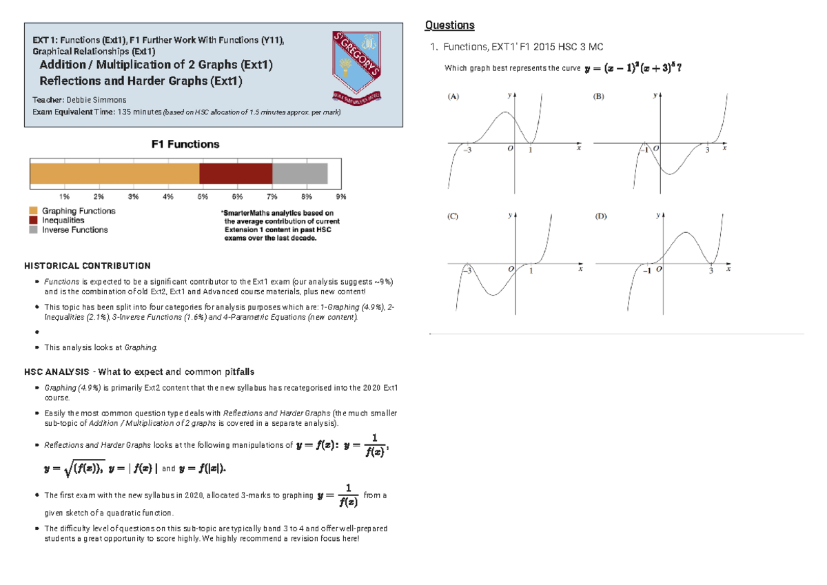 Functions, EXT1: Detailed Graph Analysis and Relationships - Studocu