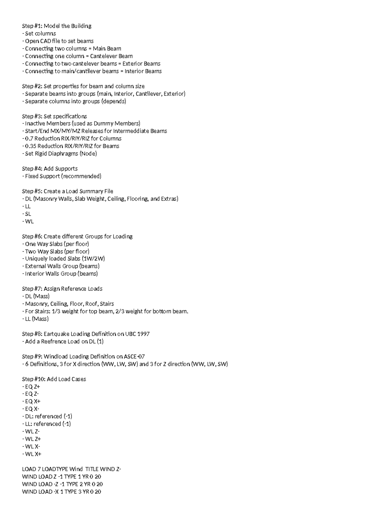 Staad Analysis (ENG 101) Step-by-Step Methodology Guide - Studocu