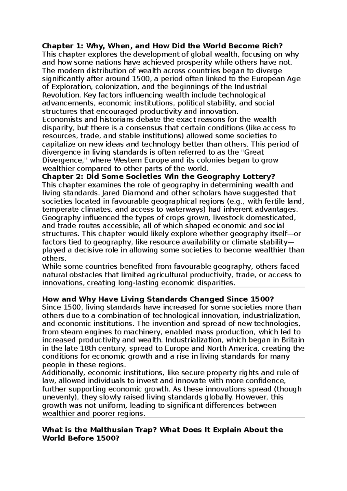 Seminar 1 - EC104: Exploring Global Wealth Development and Disparities ...