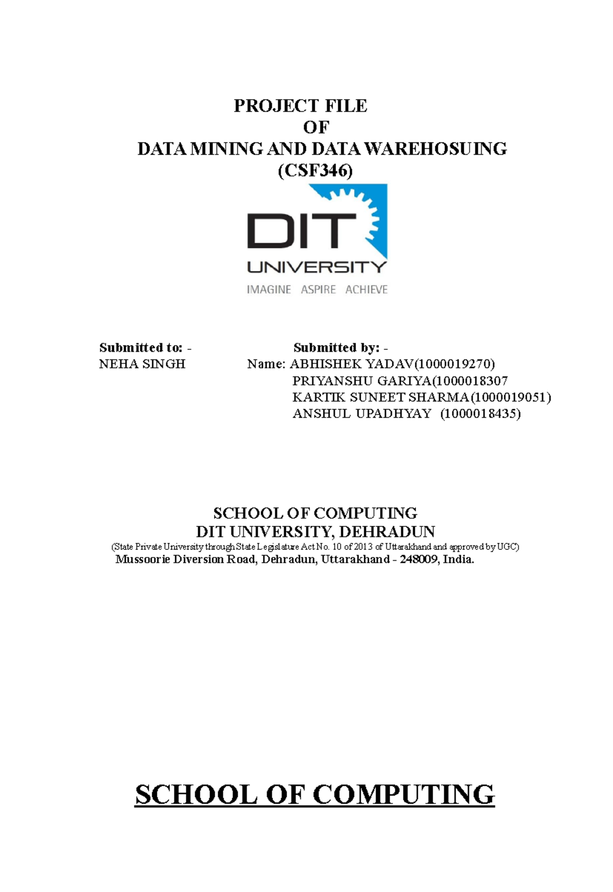 Weather Forecasting Project Report (CSF346) - Studocu