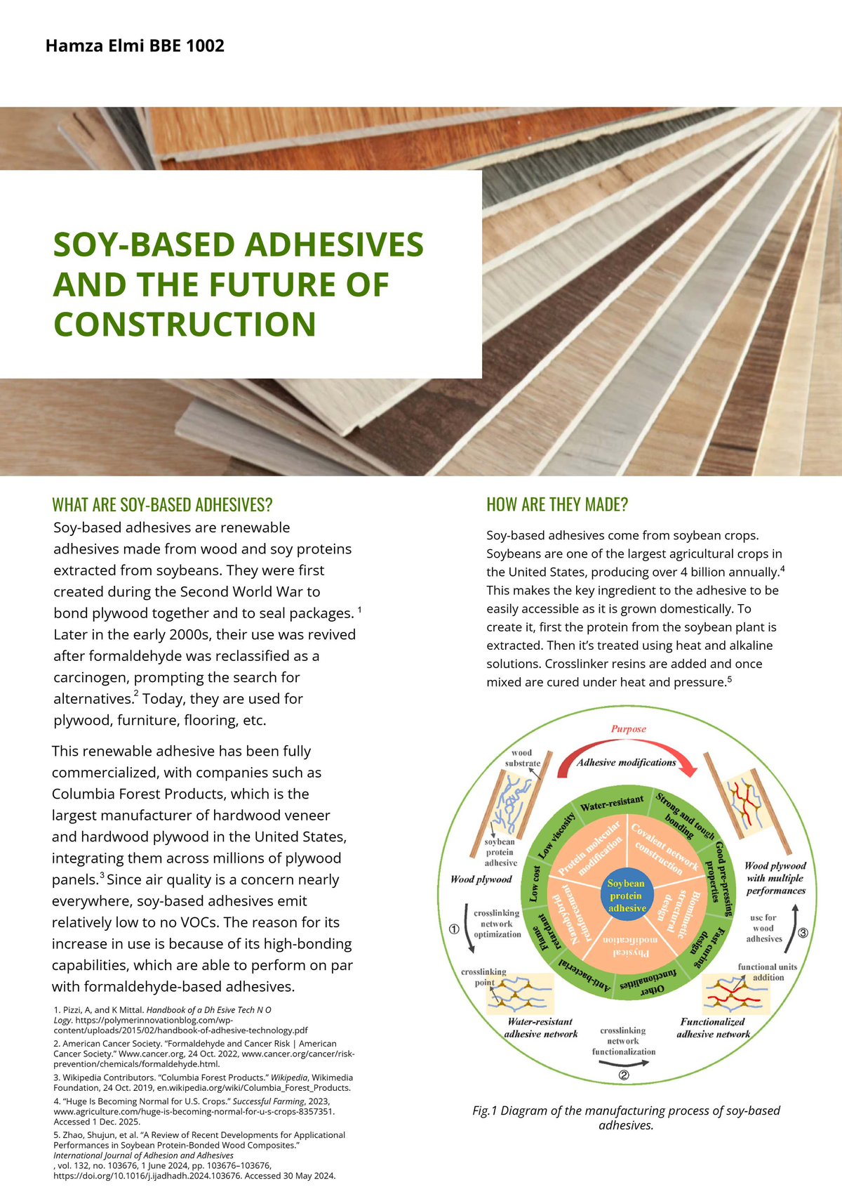 BBE 1002 Final Exam: The Role of Soybean Adhesives in Construction ...