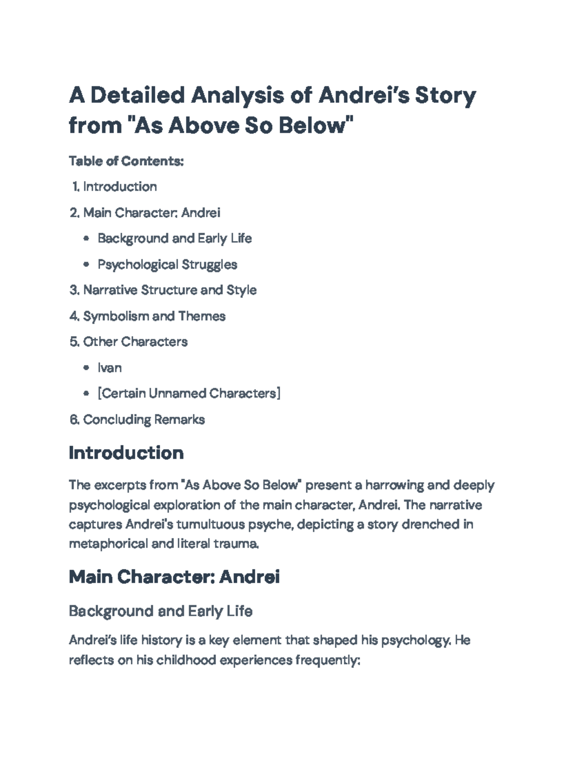 A Comprehensive Analysis of Psychological Themes in "As Above So Below ...