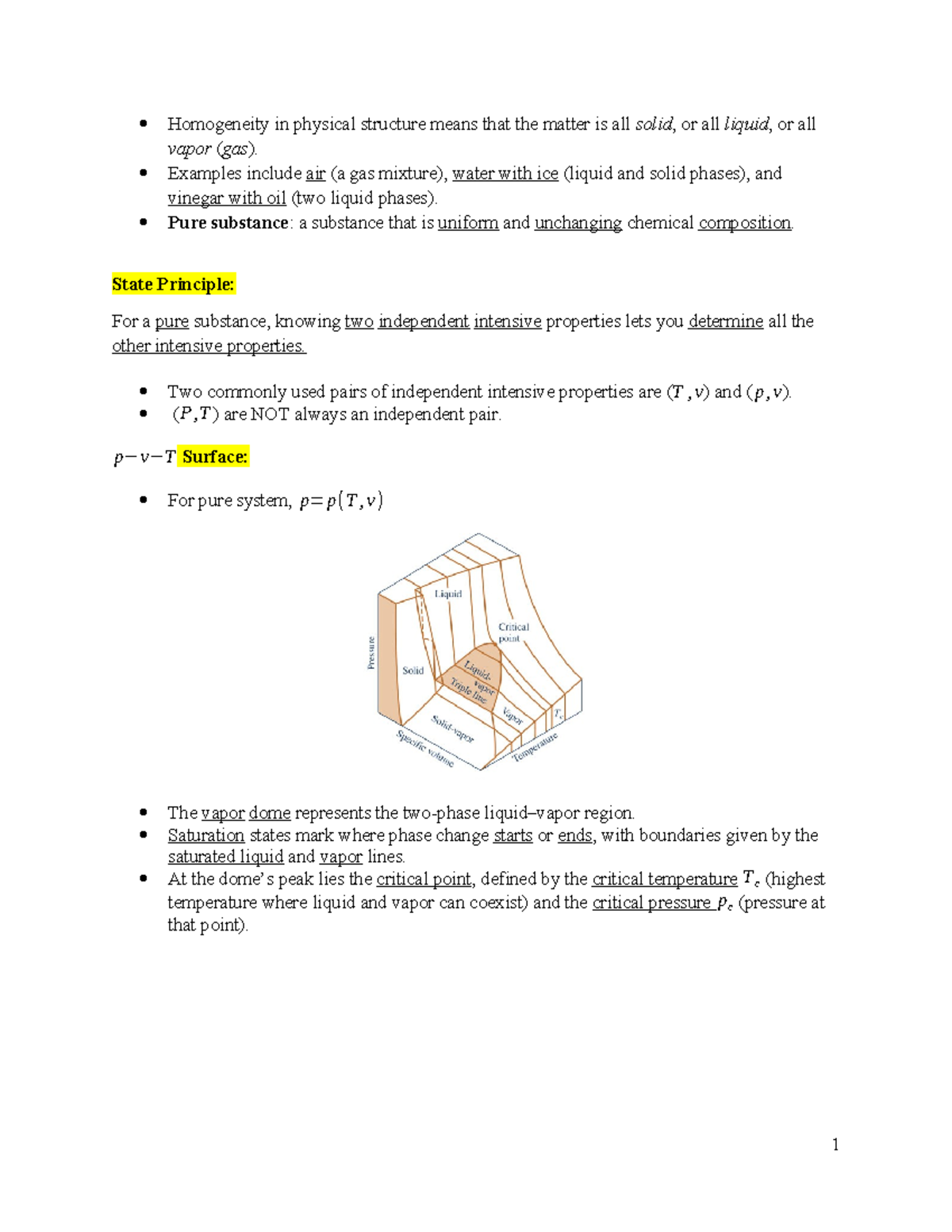 Thermodynamics: Phase Change & Water Vapor Properties (ENGR 101) - Studocu