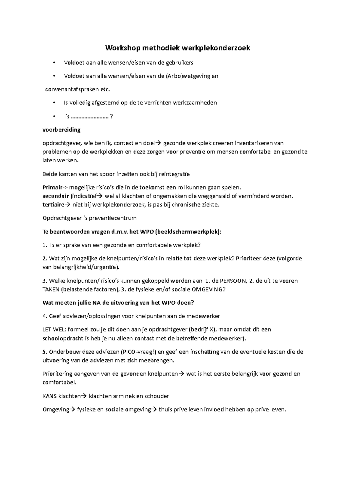 Workshop Methodiek Werkplekonderzoek: Gezonde Werkplekken Creëren ...