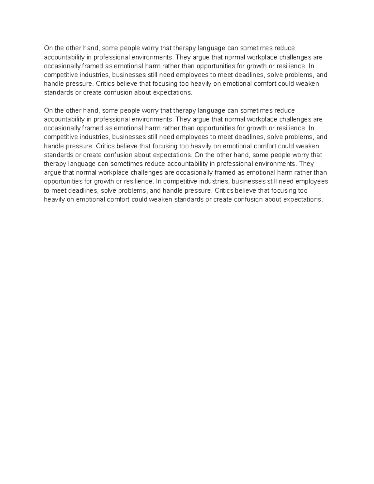 The Impact of Therapy Language on Workplace Accountability (THE 6 ...
