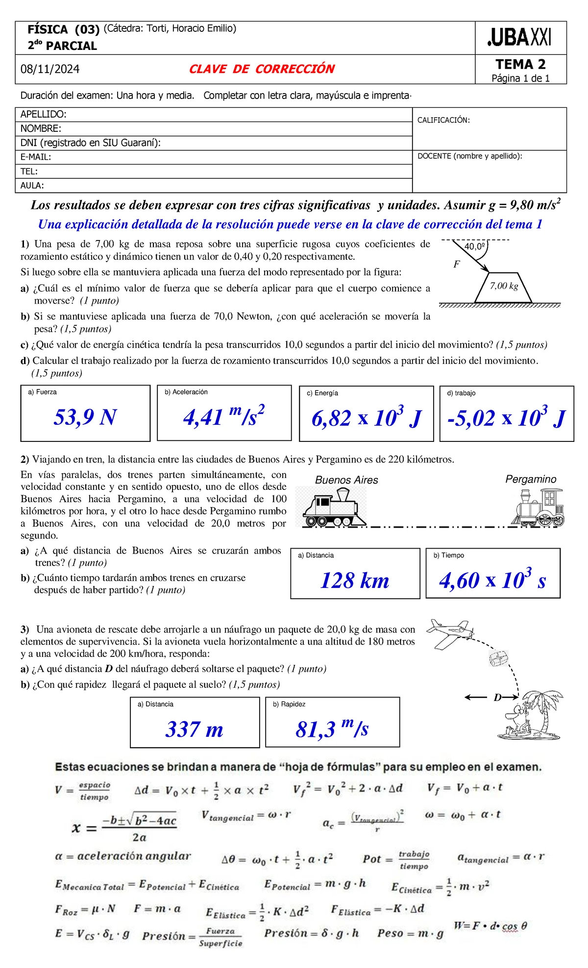 Parcial de Física 03 2024 - Examen y Problemas Resueltos - Studocu