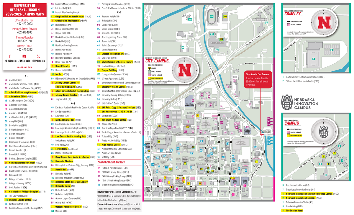 UNL Campus Maps: Comprehensive Guide to Facilities and Parking - Studocu