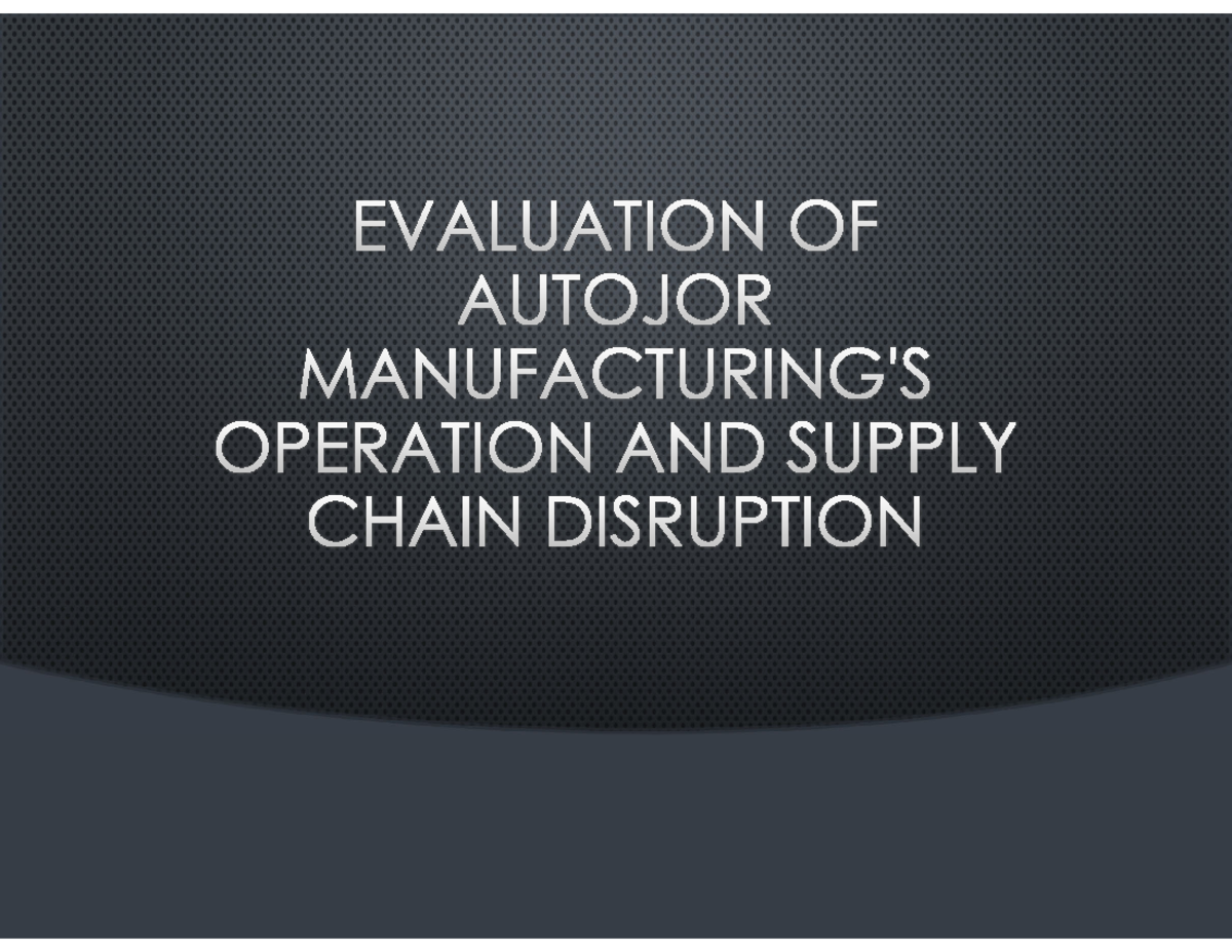 Final Autojor Project Presentation Analysis and Insights - Studocu