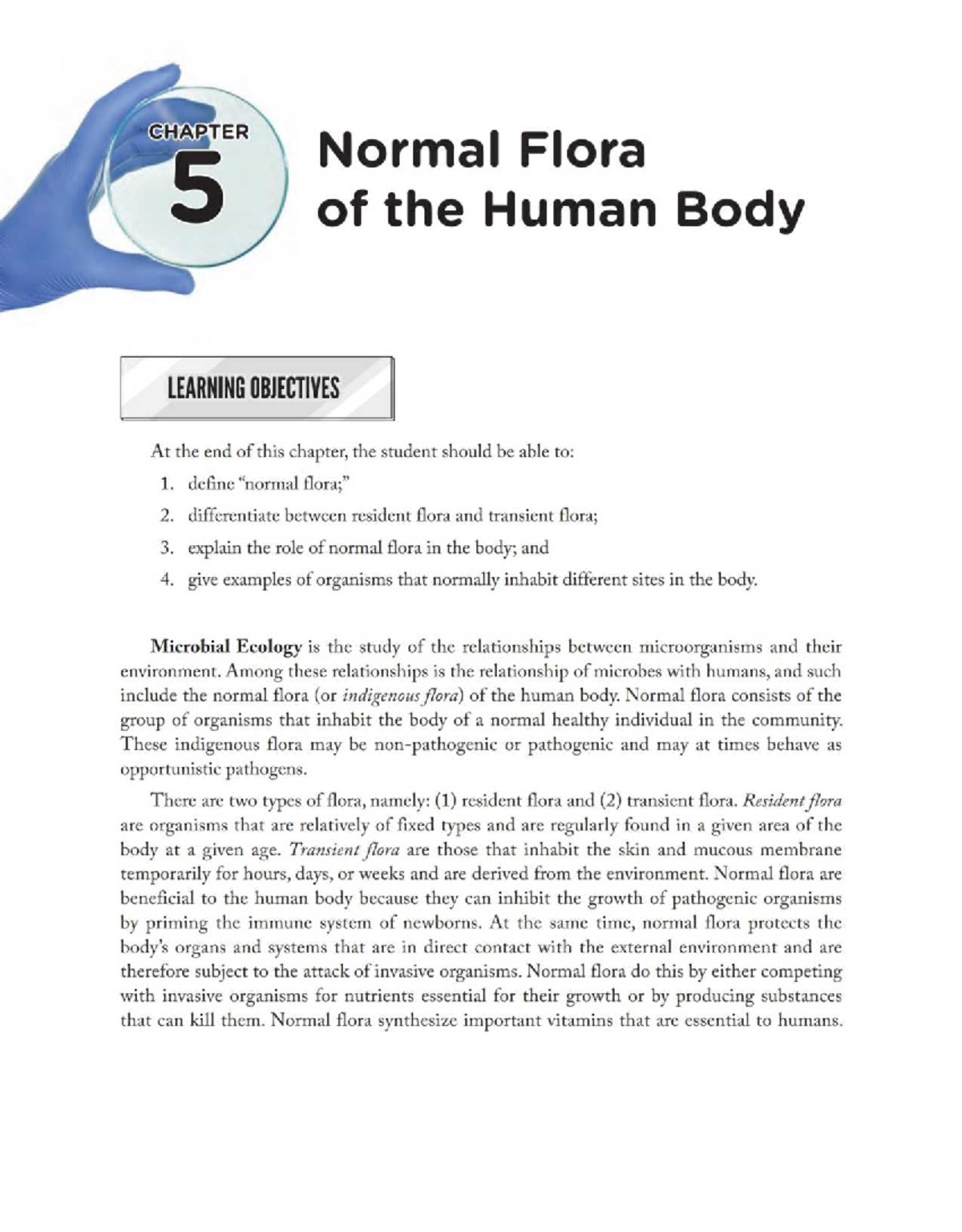 CHAPTER 5: Normal Flora of the Human Body (Microbiology) - Studocu