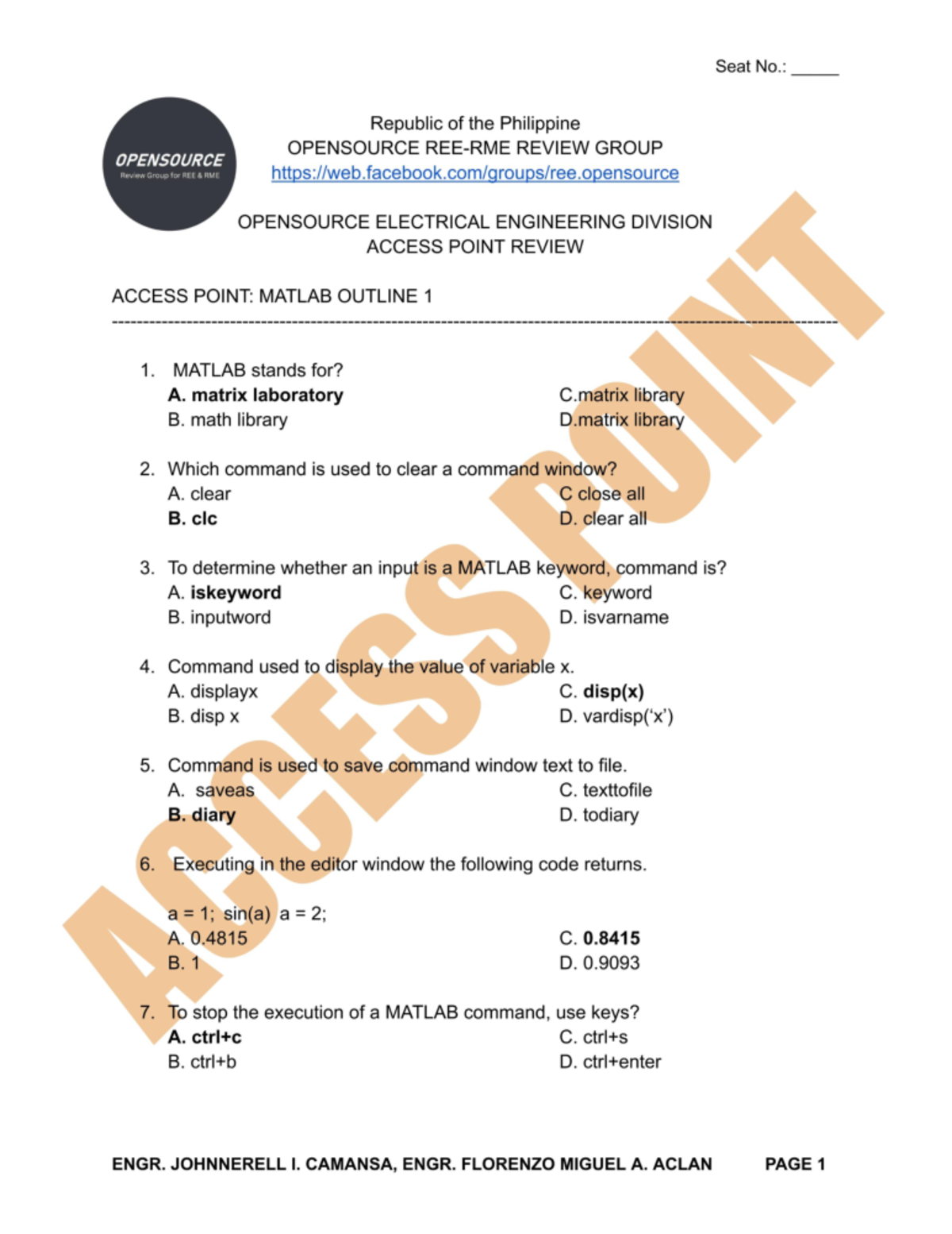 Matlab Course Outline - Week 1 & 2 Summary - Studocu