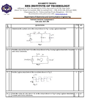 Network Analysis Model QP with Solutions - Third Sem B.E. - Studocu