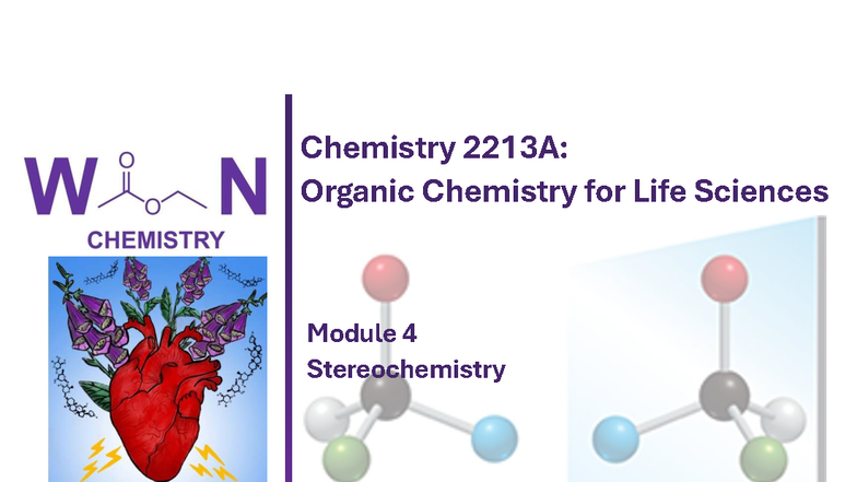 Chemistry 2213A: Organic Chemistry Module 4 - Stereochemistry Overview ...