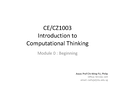 SC1003 - NTU - Intro of computational thinking - Studocu