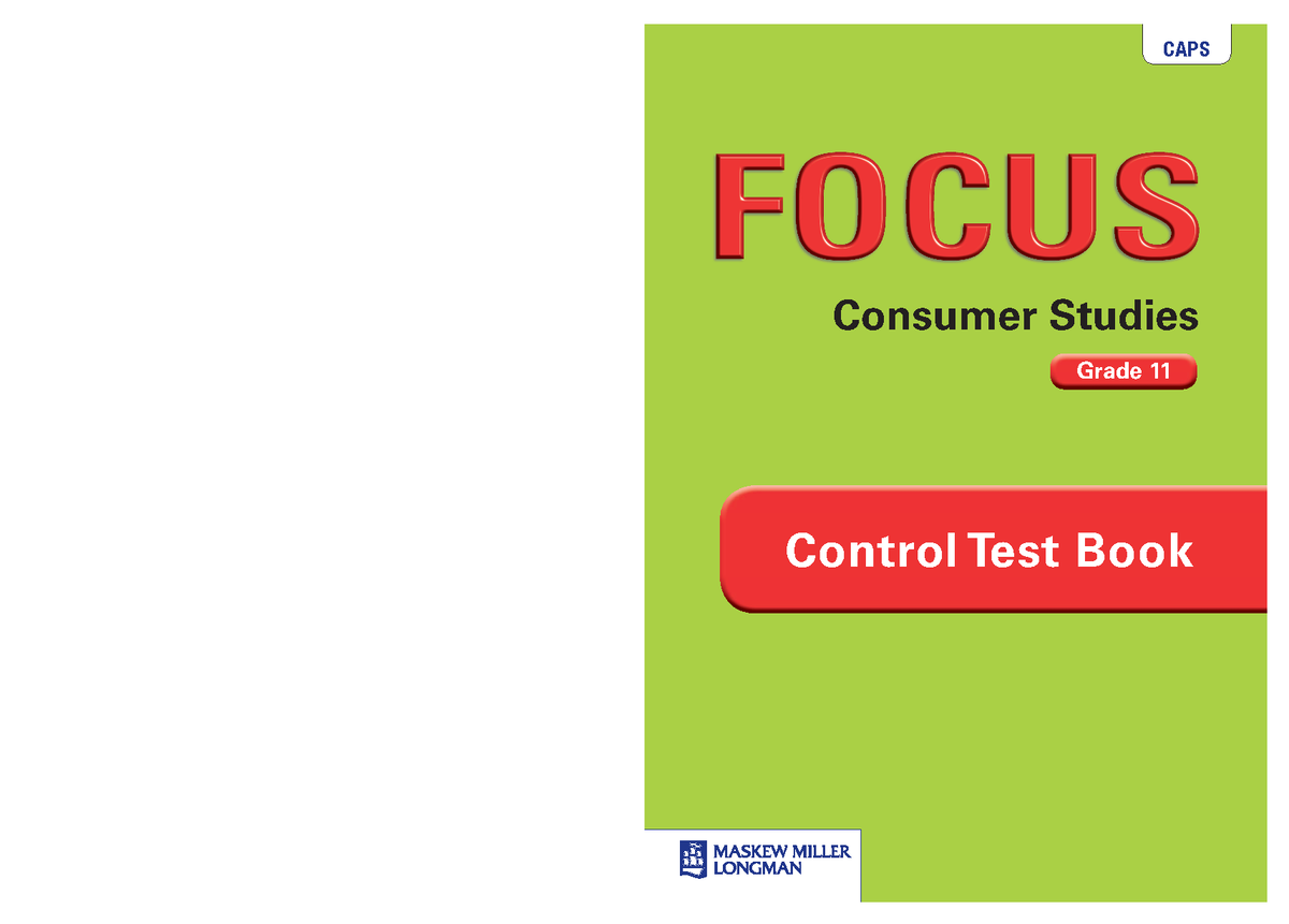 Grade 11 Consumer Studies Control Test and Case Studies Analysis - Studocu