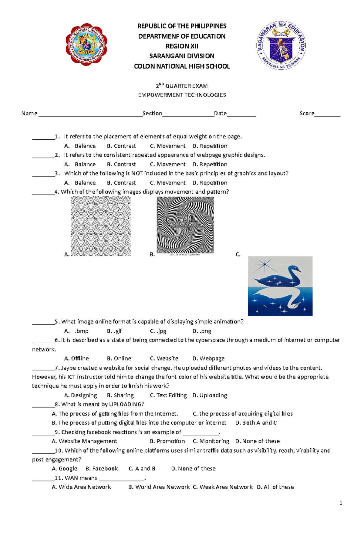 Empowerment Technologies 2ND Quarter Exam Review and Sample Questions ...