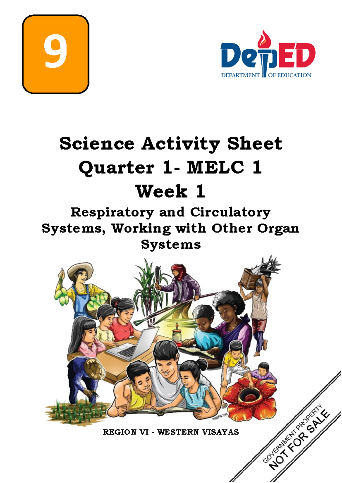 LAS Science 9 Q1 MELC 1 Week-1 - ` Science Activity Sheet Quarter 1- MELC 1 Week 1 Respiratory ...
