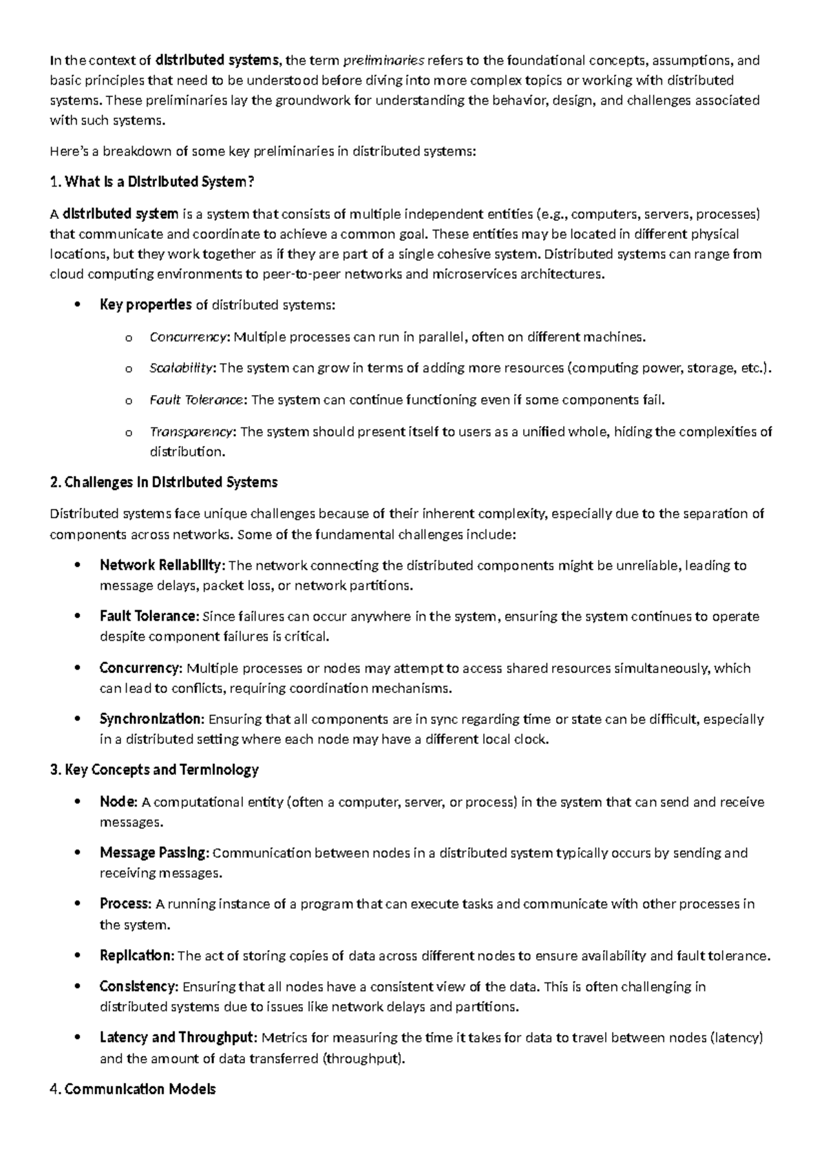 Preliminaries in Distributed Systems (DC 101) - Key Concepts & Challenges - Studocu