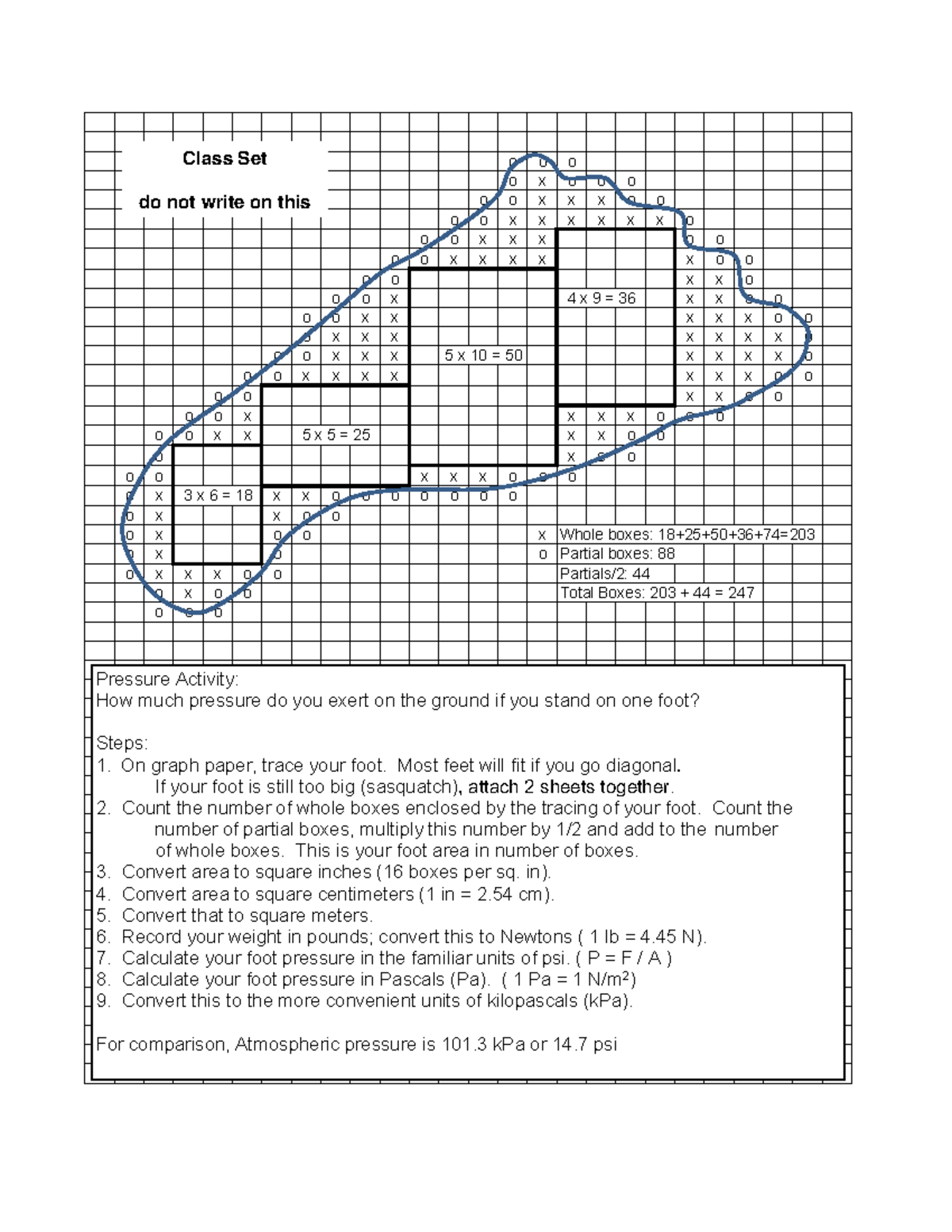 Foot Pressure Activity 2: Calculating Ground Pressure in Physics - Studocu