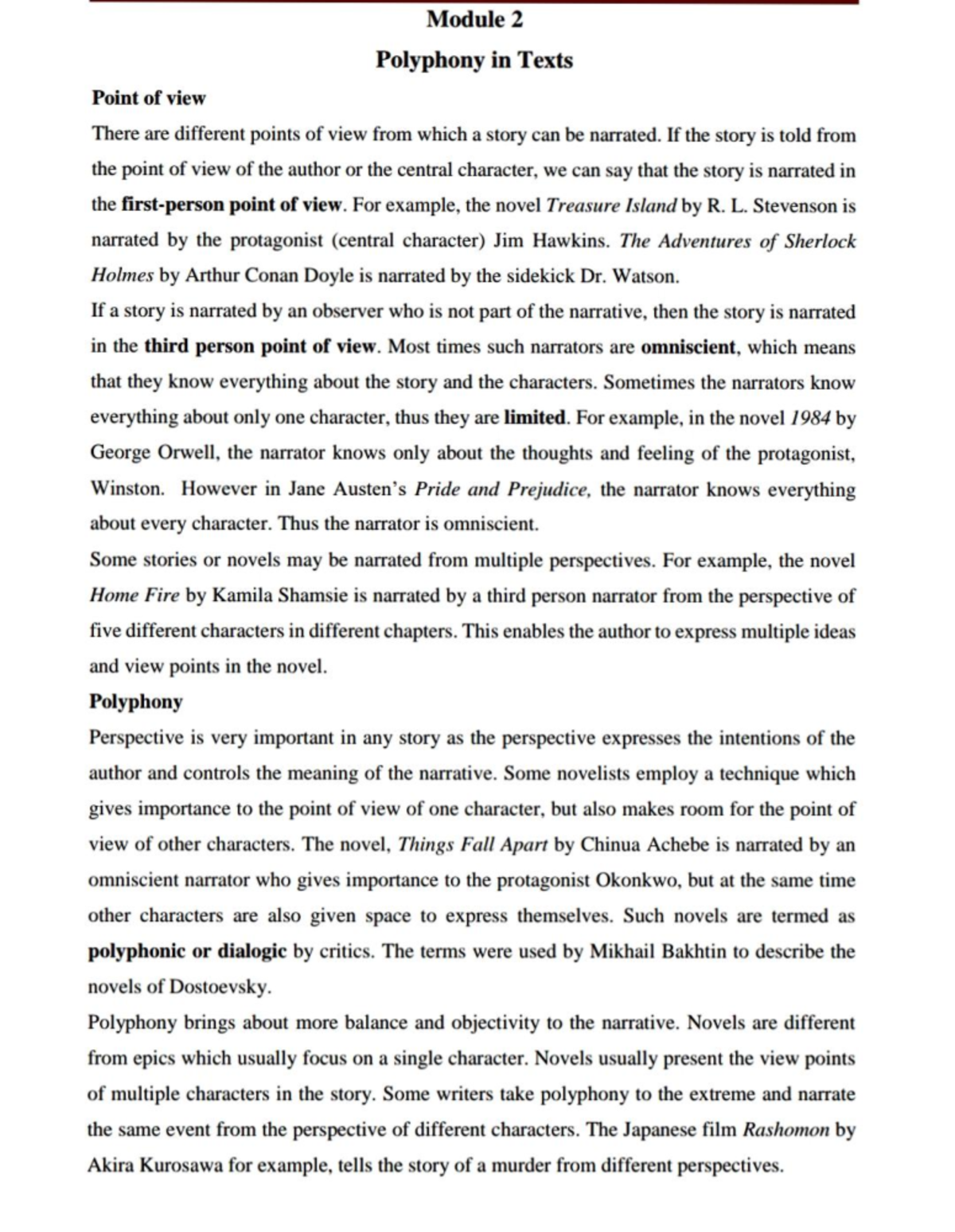 Module 3 - Lecture notes UG - English language and literature - Studocu