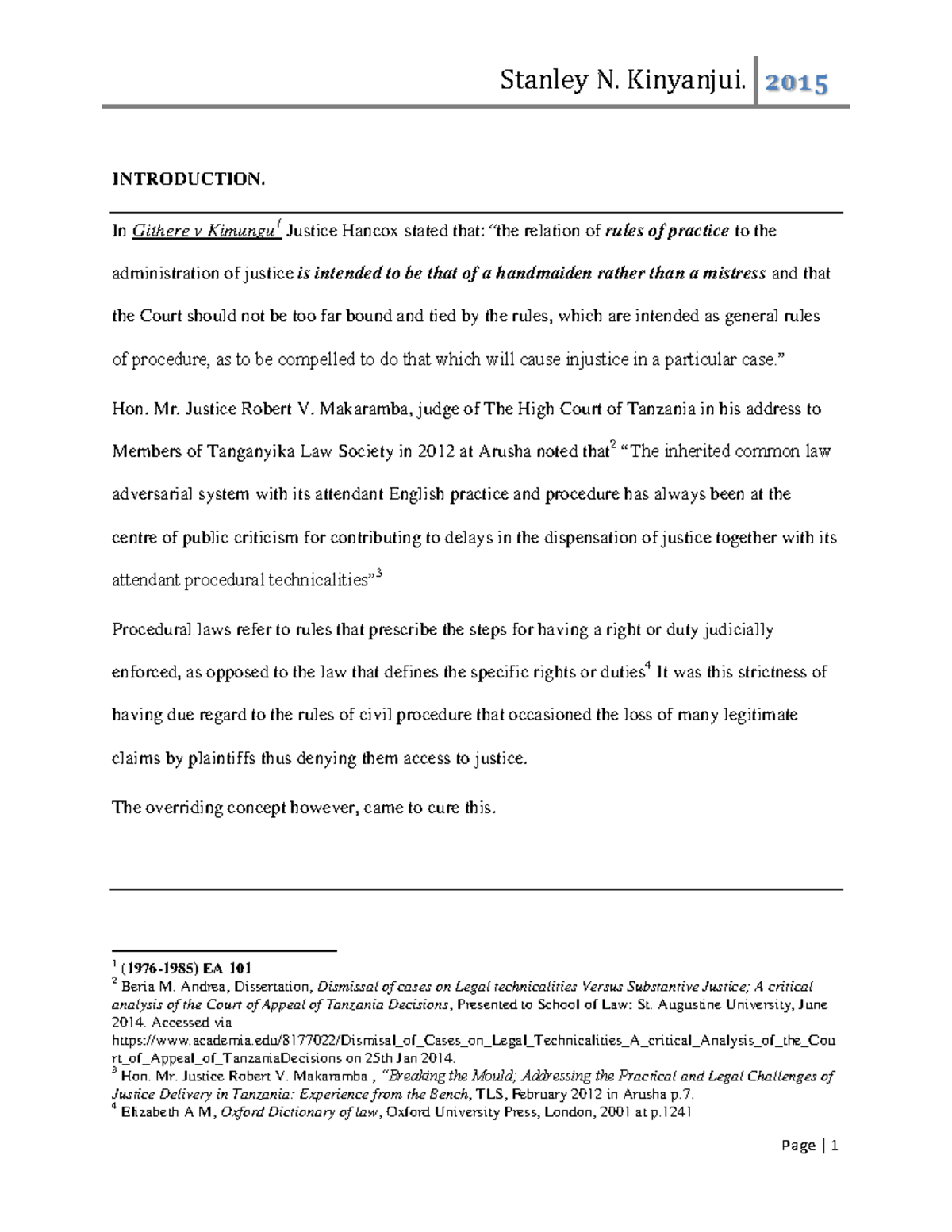 358049327 THE Overriding Objective IN Civil Proced pdf - INTRODUCTION ...