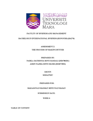 Assignment OPM537 - BUSINESS OPERATIONS MANAGEMENT (OPM53 7 ) ASSESSMENT DETAILS (MAR – AUG 2024 ...