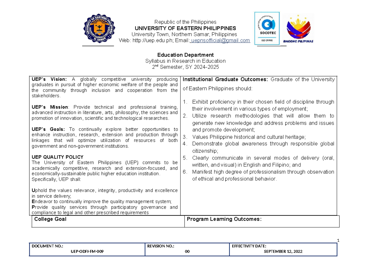 Inbound 3125064446830807261 - Education Department Syllabus in Research ...