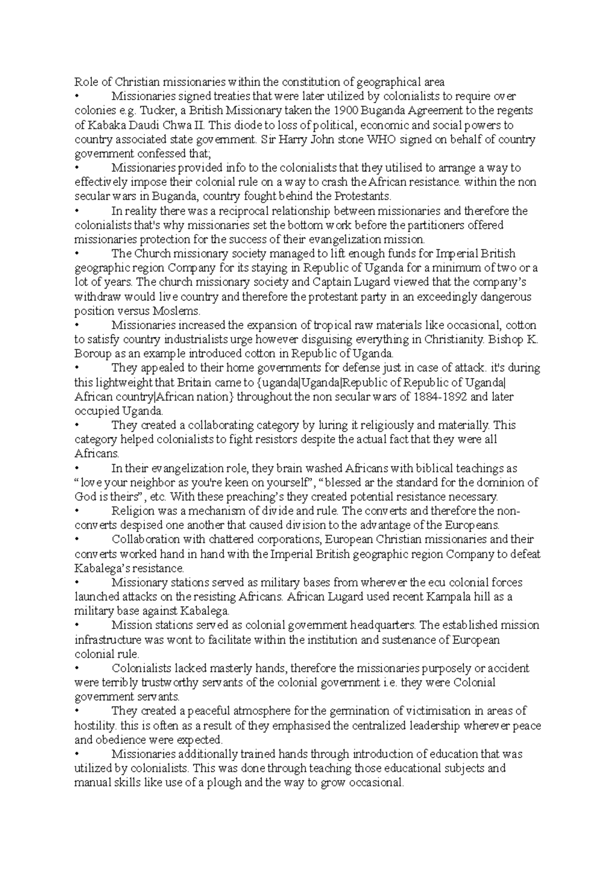 The Impact of Christian Missionaries on East Africa's Colonization ...