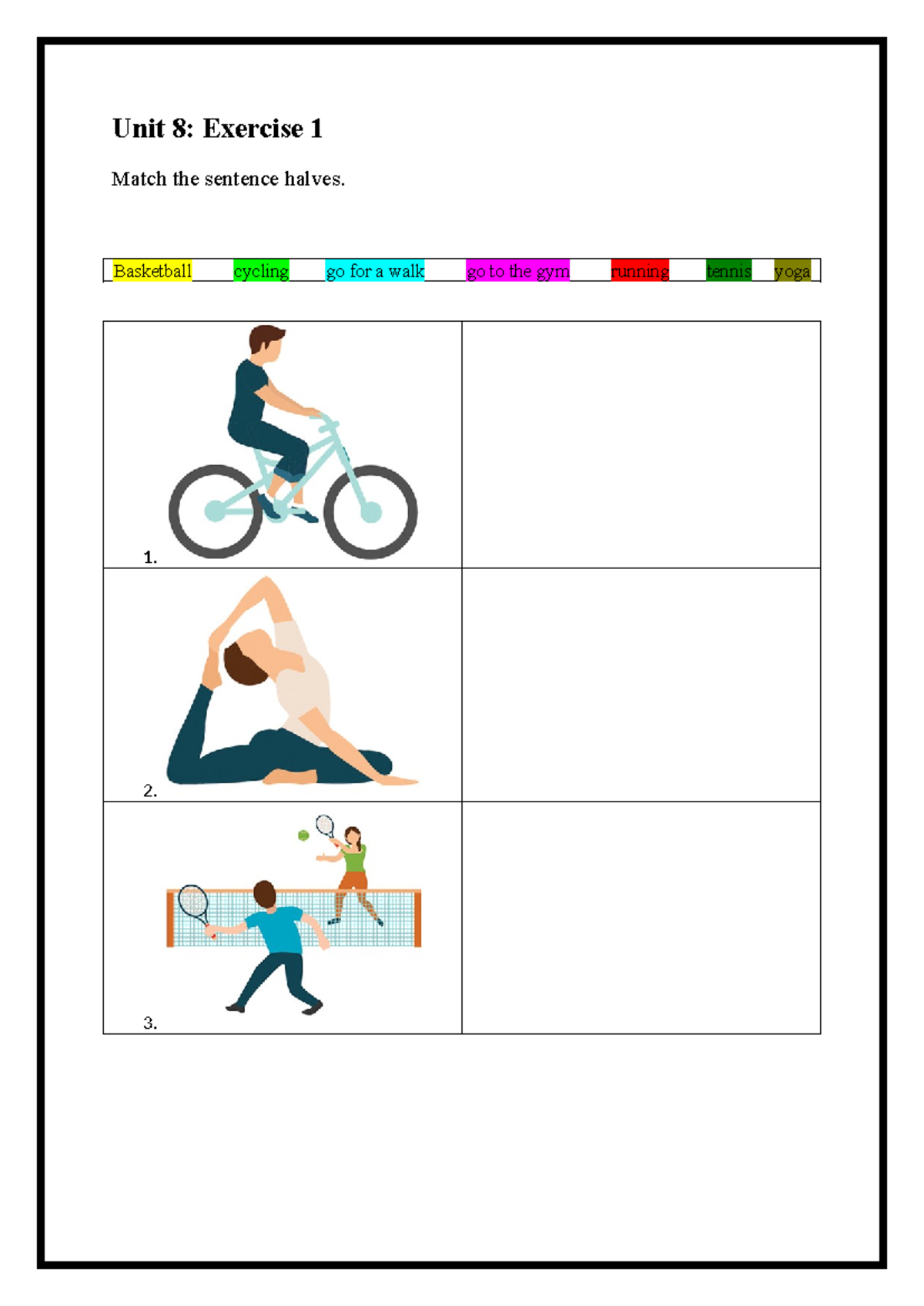 Unit 8: Grammar & Vocabulary Exercises for Health & Fitness - Studocu