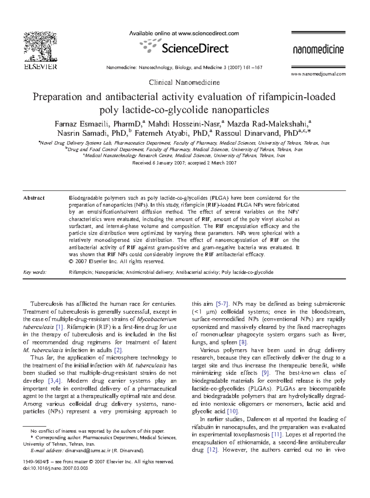 1-s2 - articulo - Clinical Nanomedicine Preparation and antibacterial ...