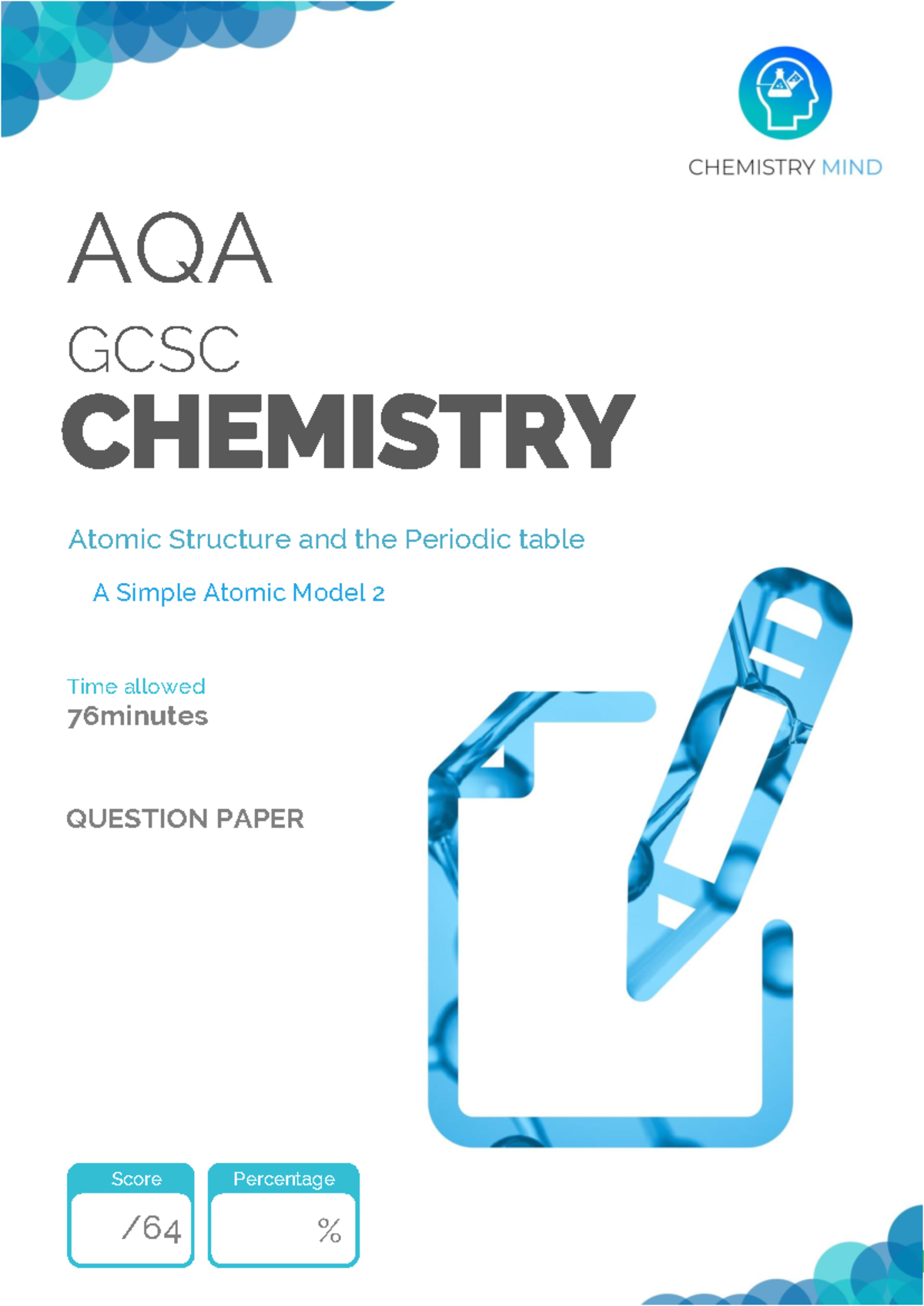 GCSE Chemistry Exam Questions: Atomic Structure & Compounds - Studocu