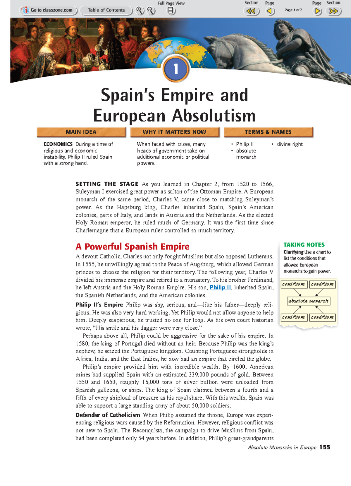 Ch 5-1 Spains Empire and European Absolutism - Absolute Monarchs in ...