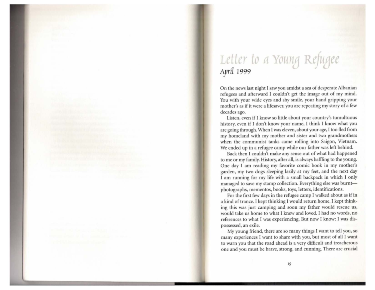 Letter to a Young Refugee: A Message of Hope and Resilience - Studocu