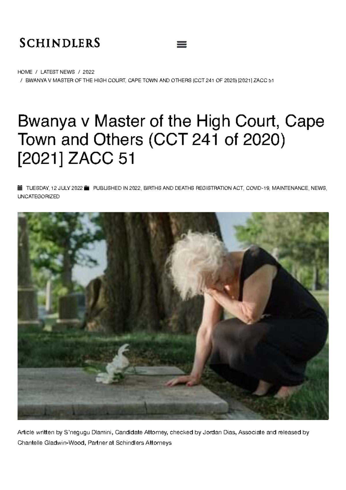 Bwanya v Master of the High Court: Case law analysis and implications ...