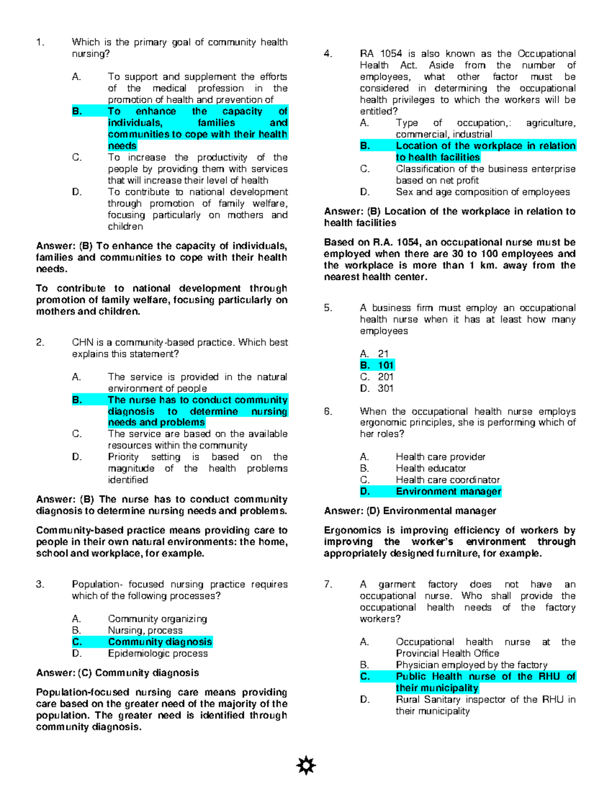 CHN - Community Health Nursing: Key Concepts and Practices - Studocu