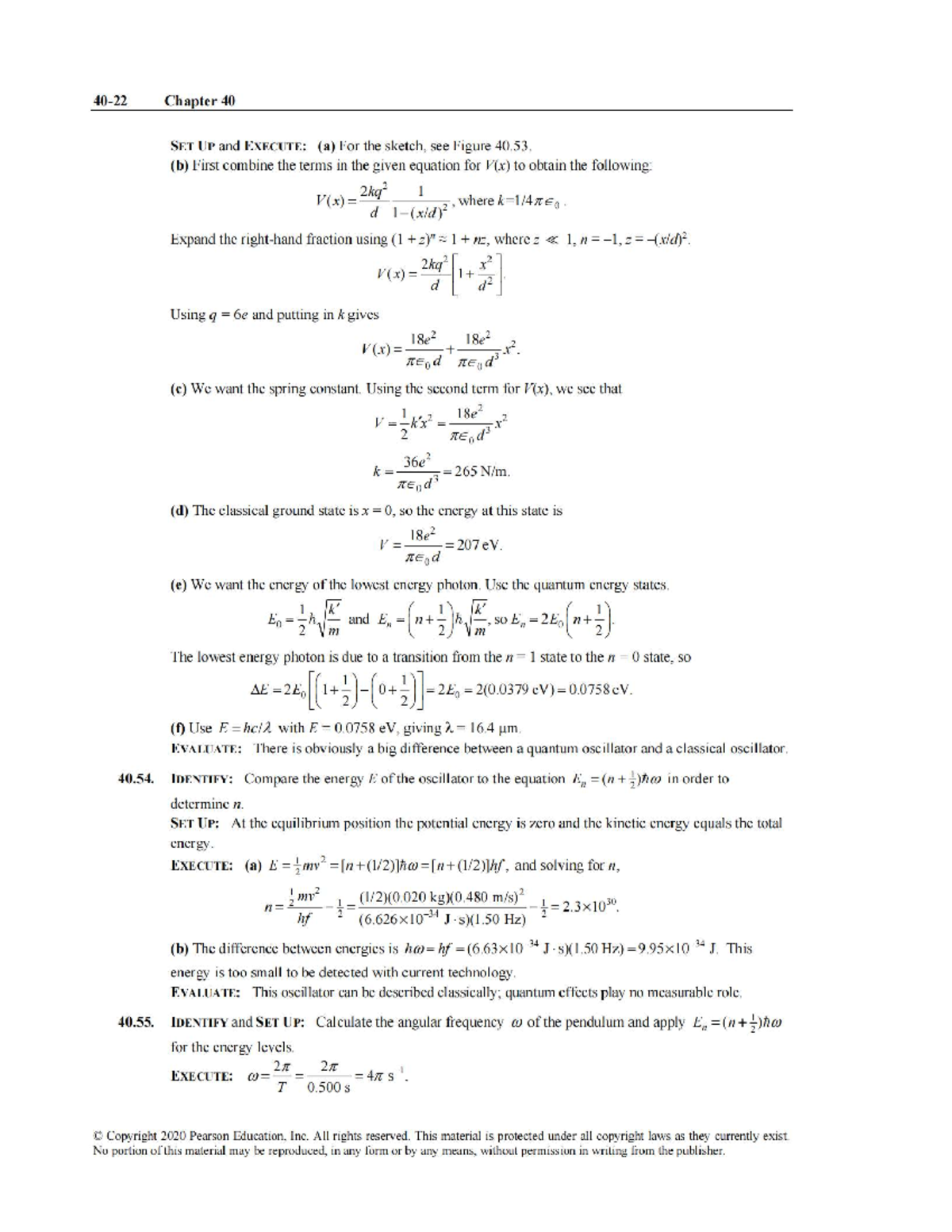 University Physics (15th Ed) Chapter 40: Quantum Oscillators & Energy ...