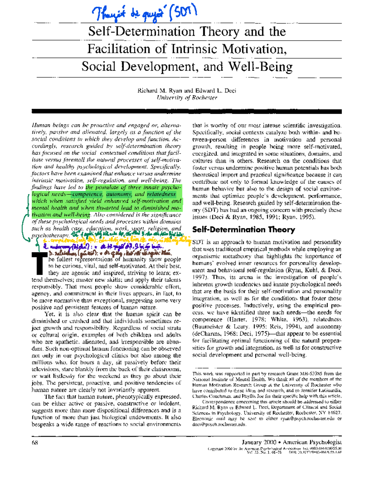 Self-Determination Theory: Enhancing Intrinsic Motivation & Well-Being ...