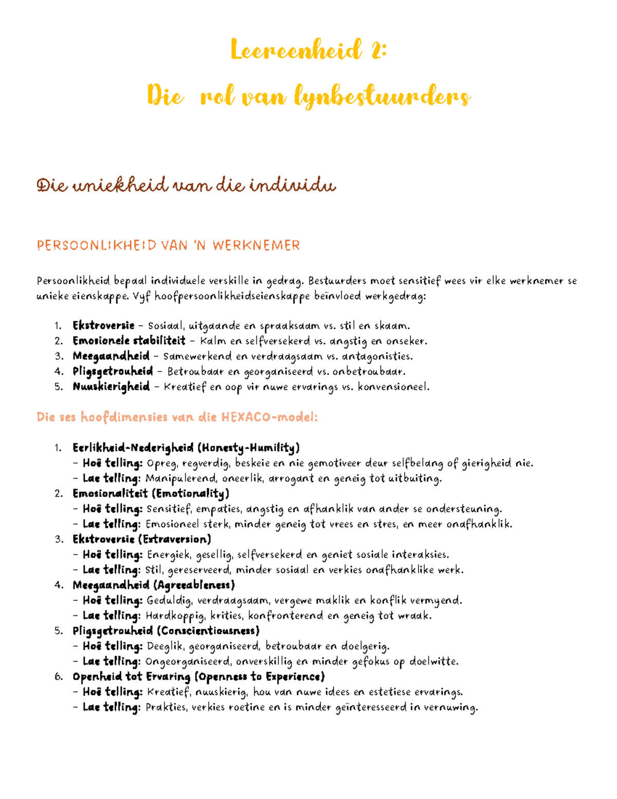 Leierskap en Bestuur: Gedrag, Persoonlikheid en Emosionele Slimheid ...