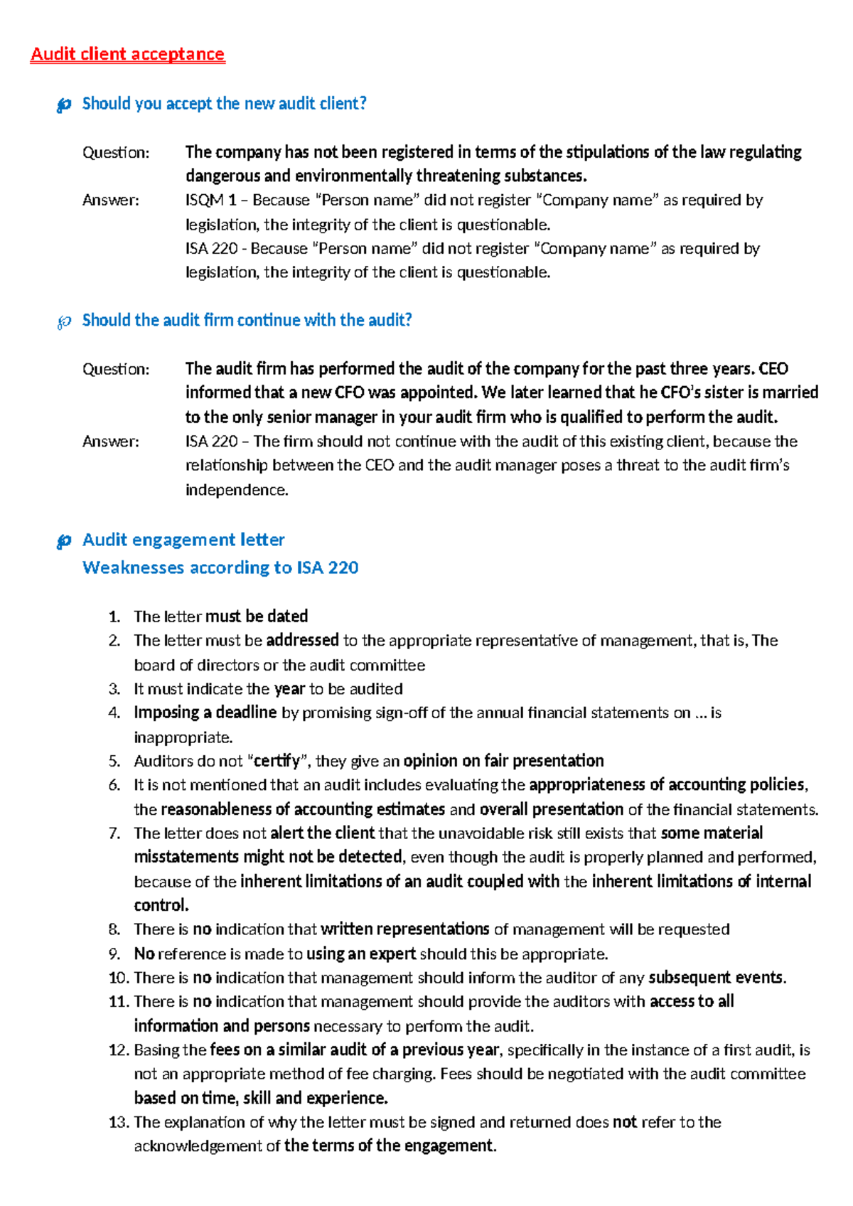 Audit Client Acceptance: Key Considerations and ISA 220 Compliance ...