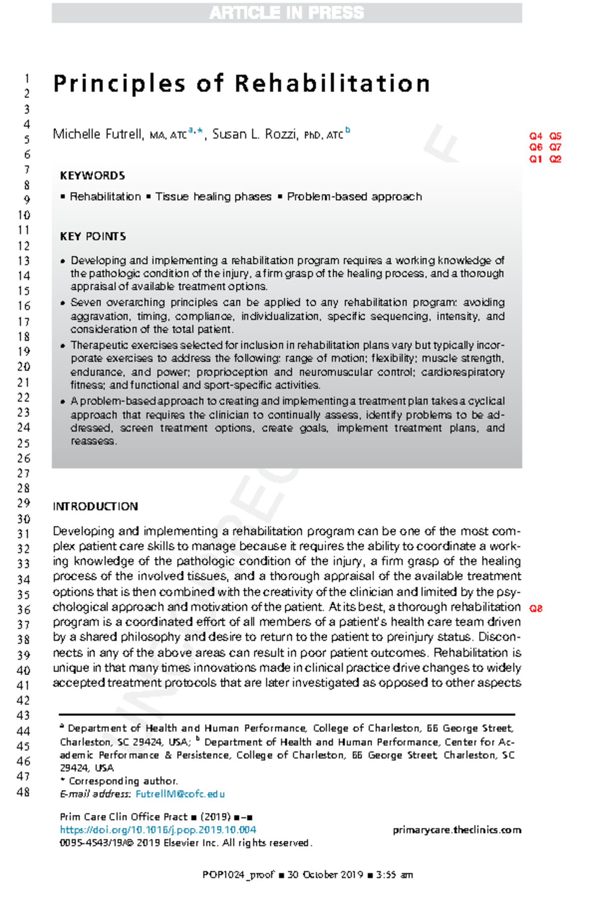 Principles of Rehabilitation: Strategies for Effective Patient Care ...