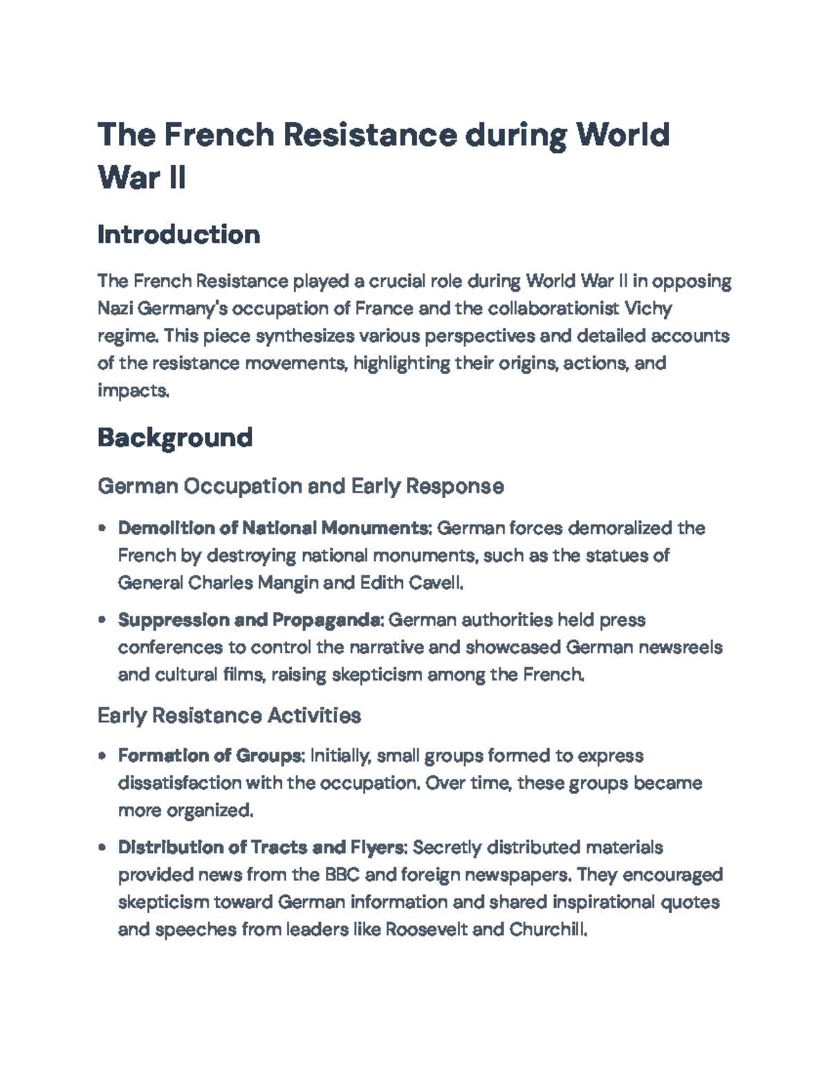 The French Resistance in WWII: Origins, Actions, and Legacy - The ...