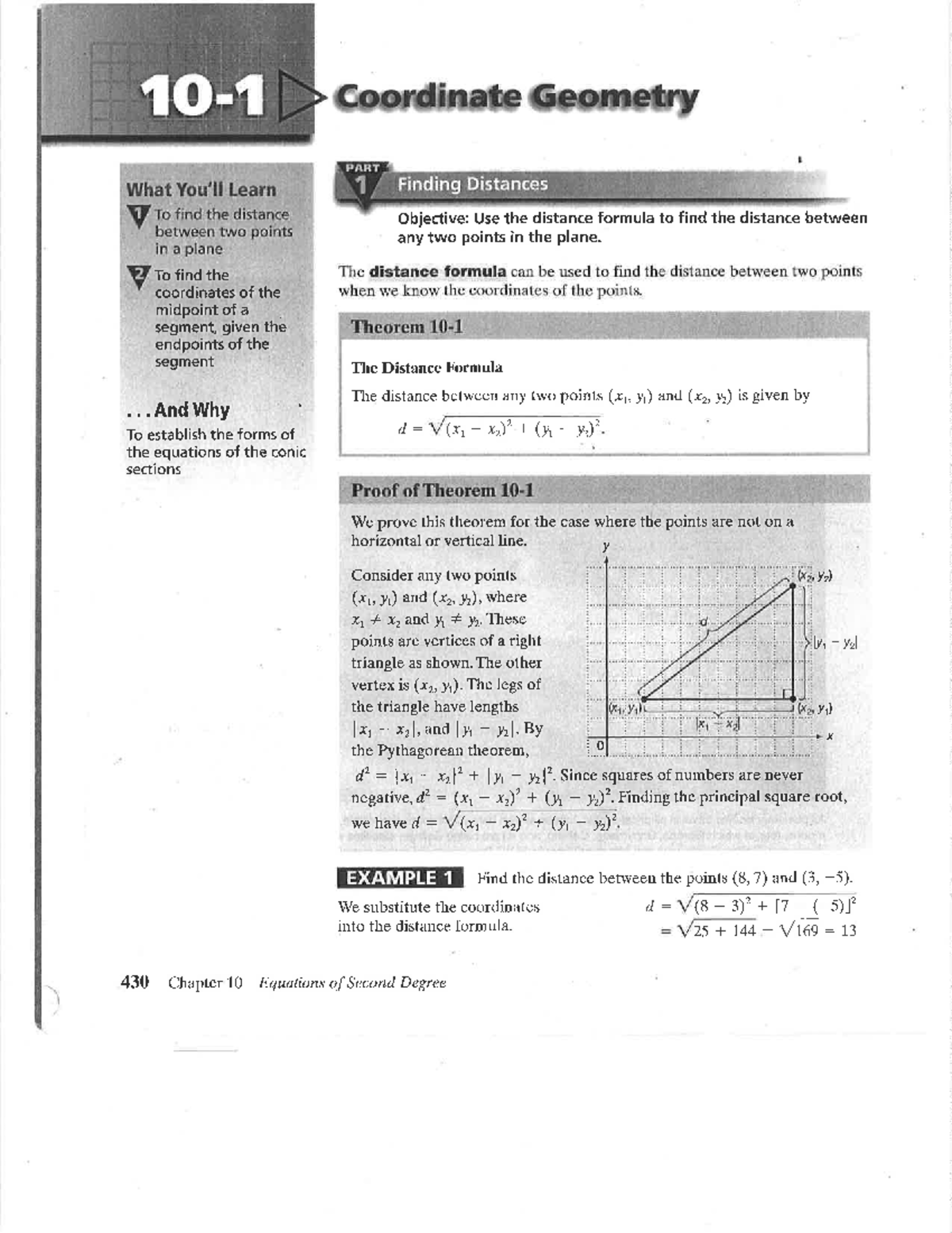 Coordinate Geometry: Finding Distances, Midpoints, and Conic Sections ...