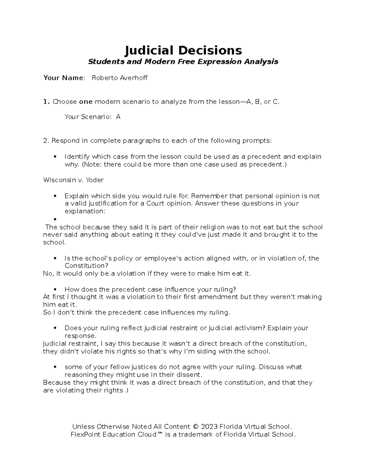 Judicial Decisions Analysis: A Case Study on Modern Free Expression ...