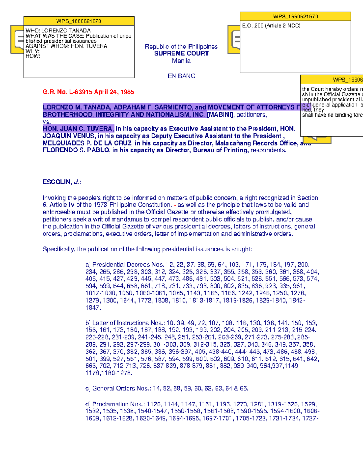 Cases - case digests - Republic of the Philippines SUPREME COURT Manila ...