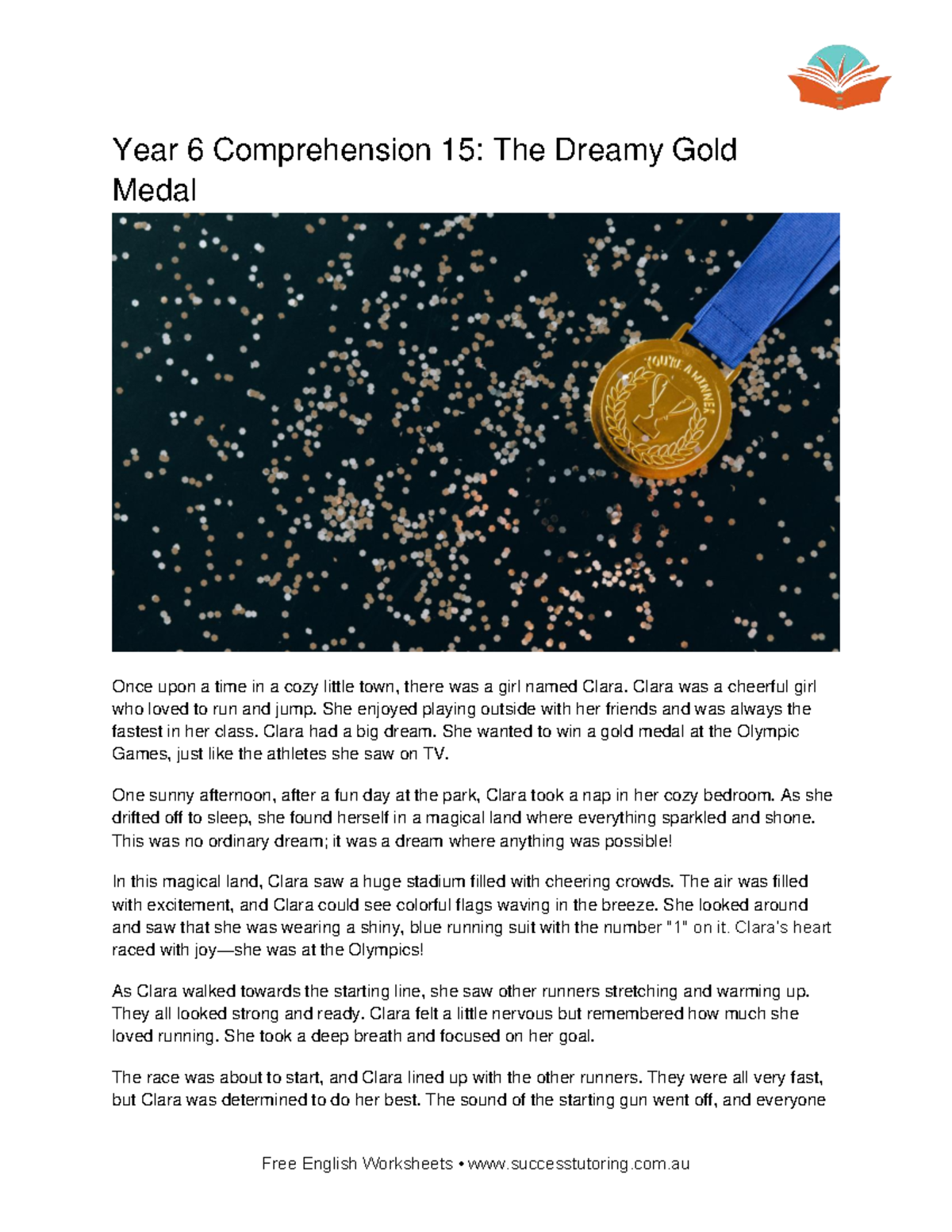 Year 6 Comprehension 15: Clara's Dream of Olympic Glory - Studocu