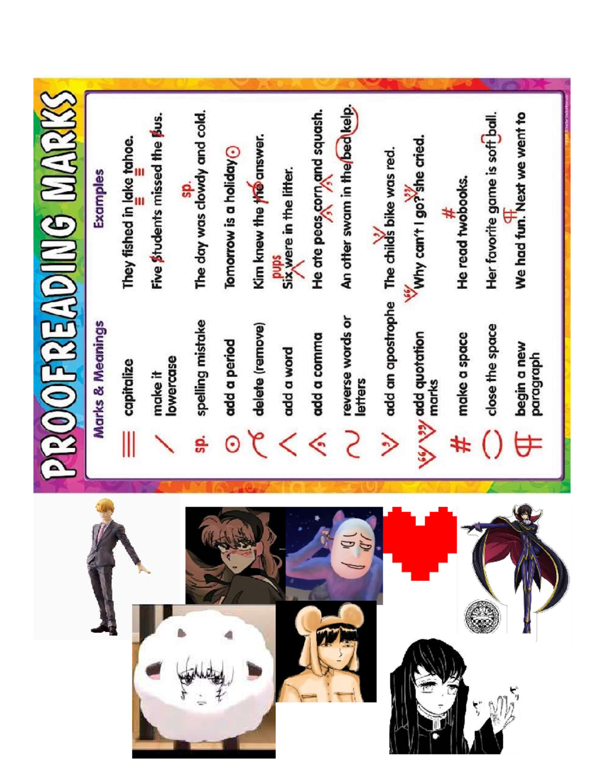 PROOFREADING MARKS: Meanings and Examples for Clarity - Studocu