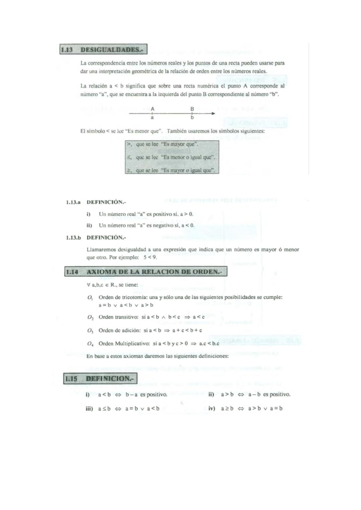 Teoría 1 - Desigualdades de Primer y Segundo Grado en Matemáticas - Studocu