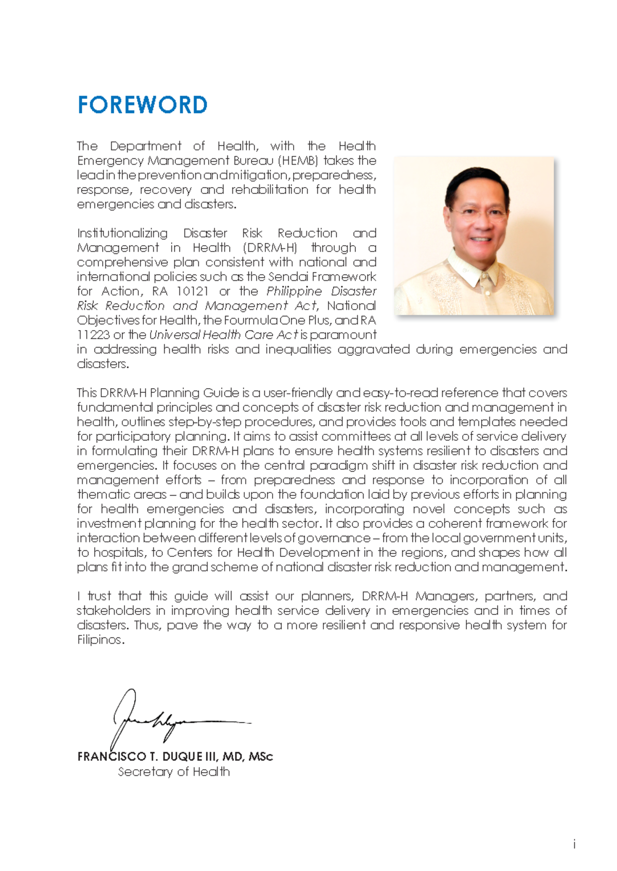 DOH DRRM-H Planning Guide: A Comprehensive Reference for Health Systems ...