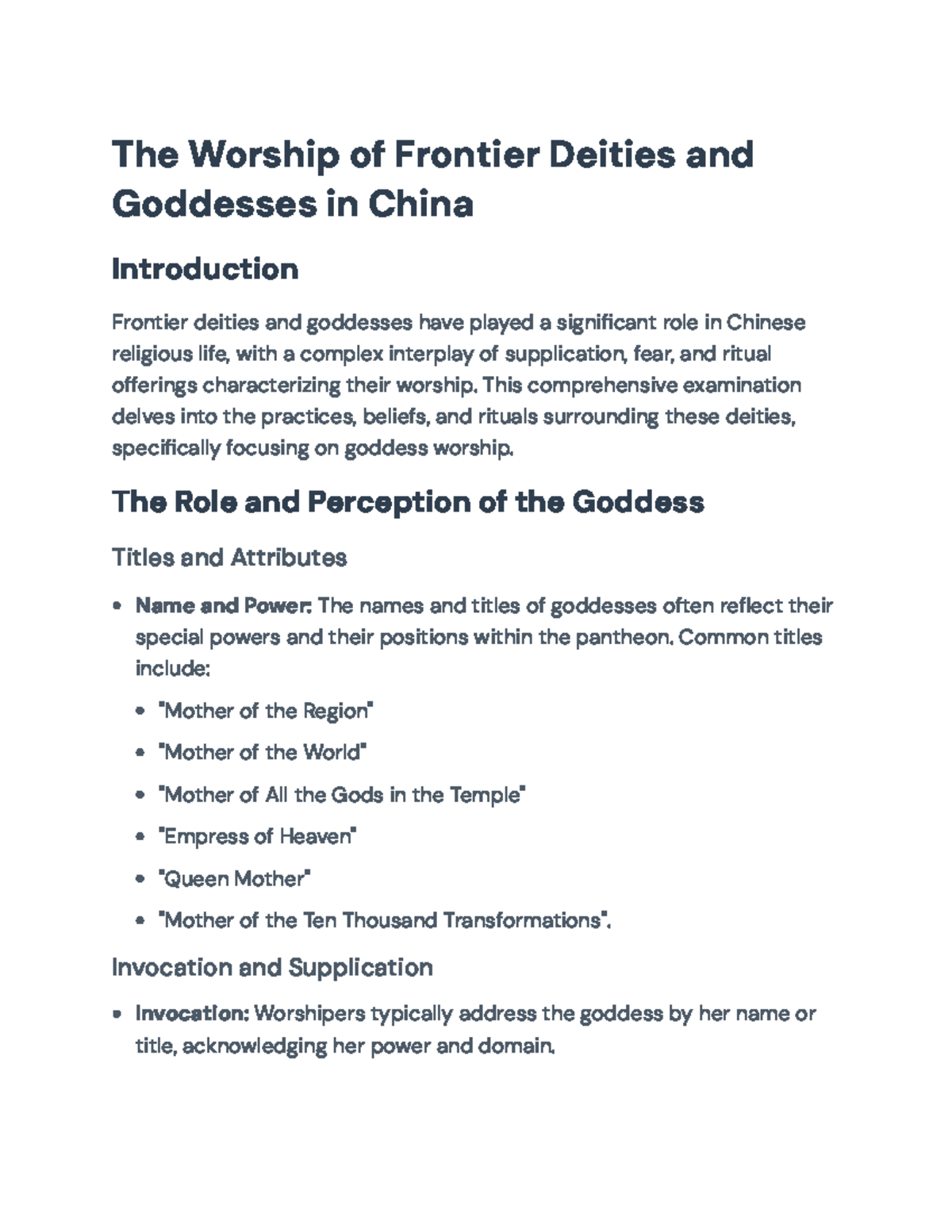 The Worship of Frontier Goddesses in China: Rituals and Beliefs - The ...
