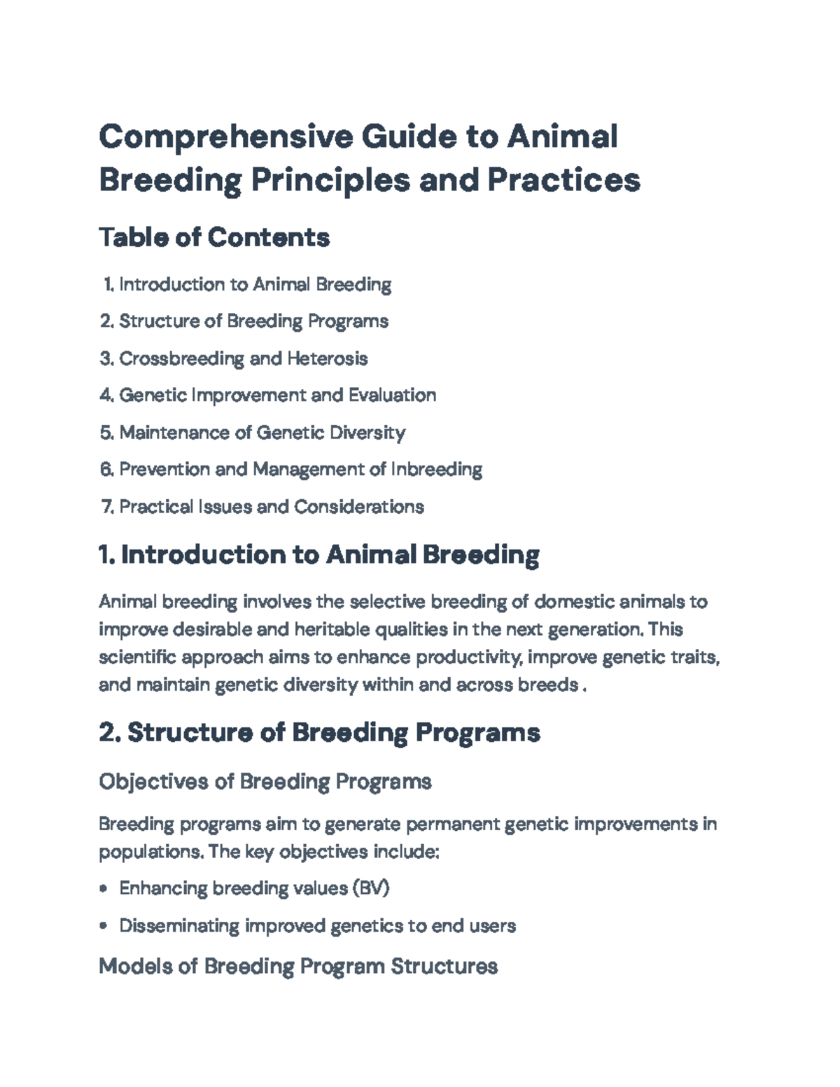 Comprehensive Guide to Animal Breeding Principles and Practices ...